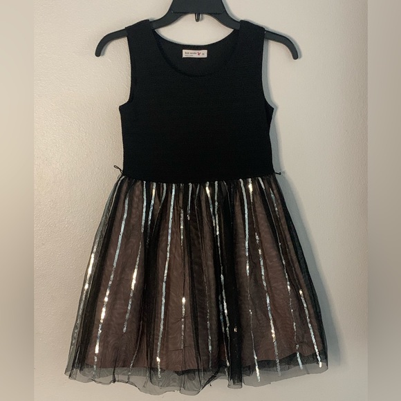 Knitworks | Dresses | Knit Works Girls Black Sequin Dress | Poshmark
